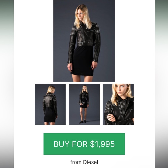 Diesel Black Gold | Jackets & Coats | Diesel Black Gold Lulem Studded ...
